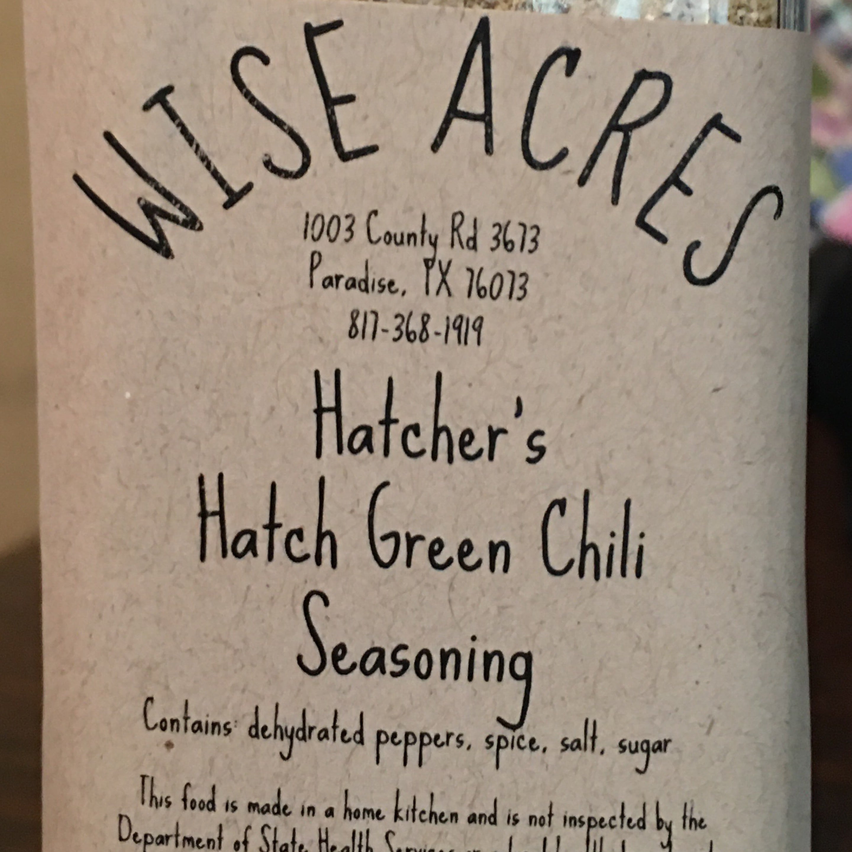 Hatcher’s Hatch Green Chili Seasoning | wise-acres-farm.com